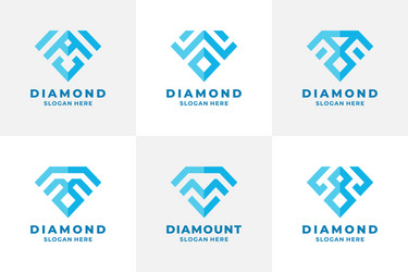 Letter t diamond logo template design Royalty Free Vector