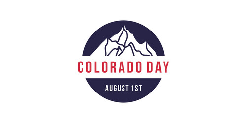 Celebrate colorado day logo design colorado peak Vector Image