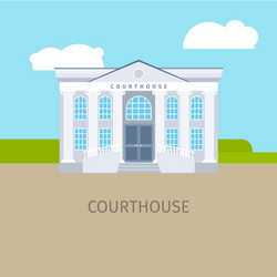 Modern court building Royalty Free Vector Image