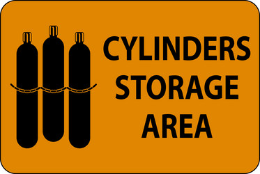 Cylinder storage sign storage area Royalty Free Vector Image