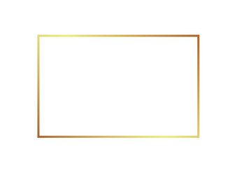 Gold frame realistic golden border on transparent Vector Image