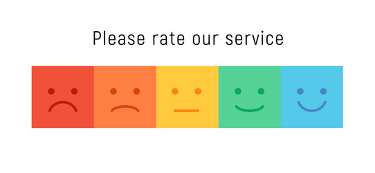 Smiley rate scale emotion emoji icon feedback Vector Image