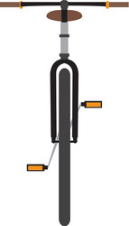 Bicycle front view Royalty Free Vector Image - VectorStock