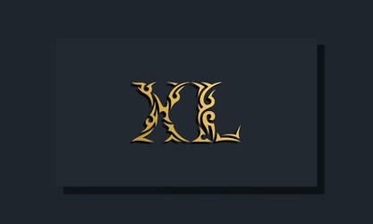 Initial letters xl monogram logo design bundle Vector Image