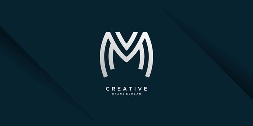 Monogram letter m logo with modern cool creative Vector Image