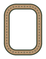 Ethnic frame rectangular border Royalty Free Vector Image