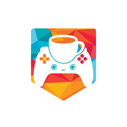 Gamer cafe logo design template Royalty Free Vector Image