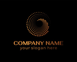 Round dot logo design element for various Vector Image