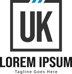 Uk letter logo design creative modern letters Vector Image