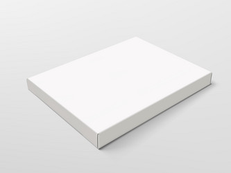 White slim pasteboard box isolated on Royalty Free Vector