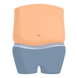 Fit belly icon cartoon fat figure Royalty Free Vector Image