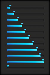 Progress bar progressive web interface Royalty Free Vector