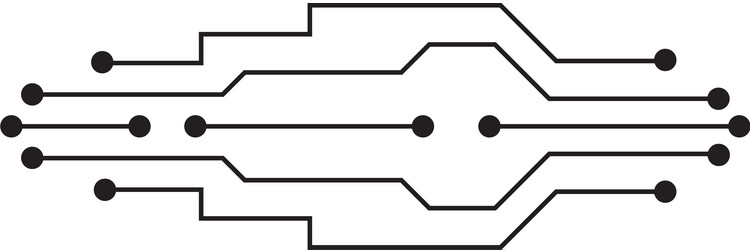 Circuit design symbol logo technology Royalty Free Vector