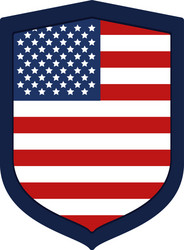 Decorative usa shield Royalty Free Vector Image