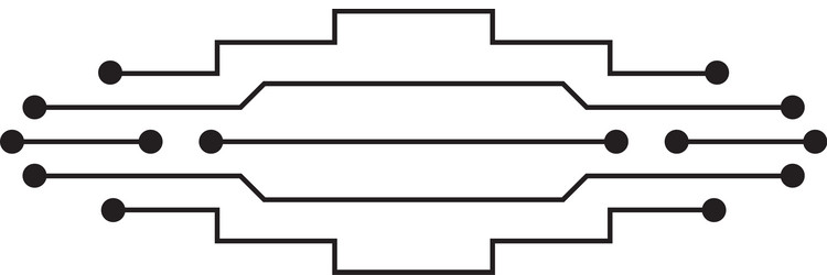 Circuit design symbol logo technology Royalty Free Vector