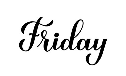 Handwritten lettering enjoy friday Royalty Free Vector Image