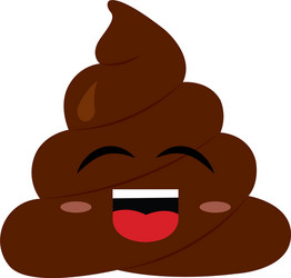 Funny poop face Royalty Free Vector Image - VectorStock