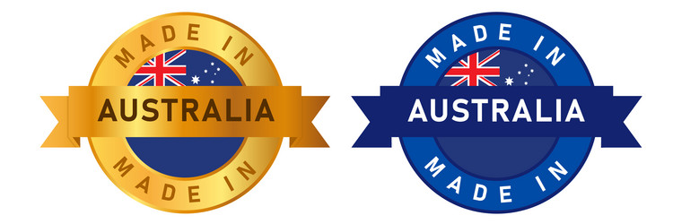 Made in australia gold label Royalty Free Vector Image