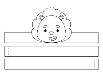 Printable hedgehog paper crown fun accessory Vector Image