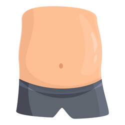 Fit belly icon cartoon fat figure Royalty Free Vector Image