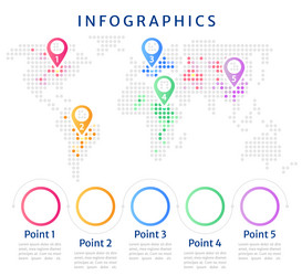 Map infographic chart design element Royalty Free Vector