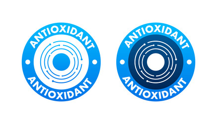 Antioxidant icon radical free oxidant molecule Vector Image