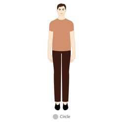 Men square body shape character male Royalty Free Vector