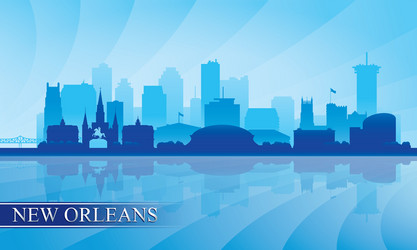 New orleans city skyline silhouette background Vector Image
