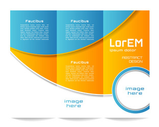 Professional business tri-fold brochure design Vector Image