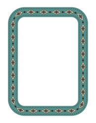 Ethnic frame rectangular border Royalty Free Vector Image