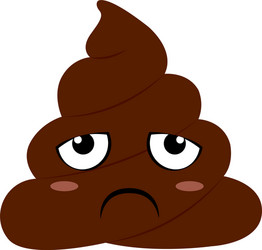 Funny poop face Royalty Free Vector Image - VectorStock