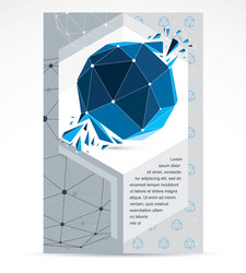 New technology theme booklet cover design front Vector Image