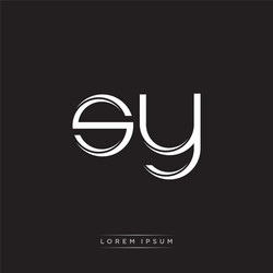 Sy logo letter monogram slash with modern Vector Image