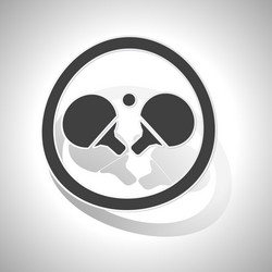 Grey table tennis sign icon Royalty Free Vector Image
