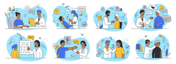 Doctor set Royalty Free Vector Image - VectorStock