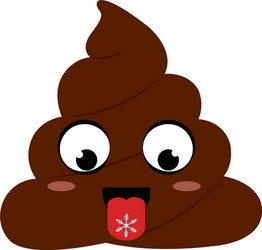 Funny poop face Royalty Free Vector Image - VectorStock