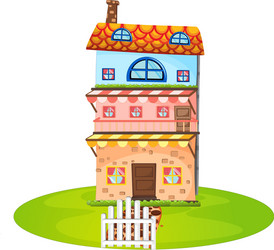 Cartoon a beautiful house Royalty Free Vector Image