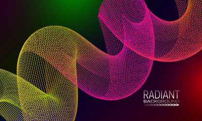 Radiant background design with iridescent dots Vector Image