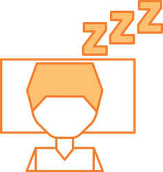 Sleeping man avatar icon Royalty Free Vector Image