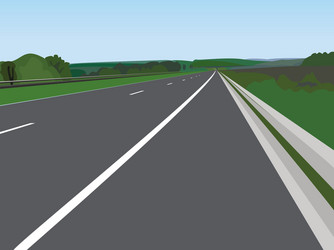 Landscape with road Royalty Free Vector Image - VectorStock