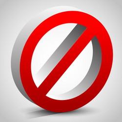 Modern deny do not dont sign Royalty Free Vector Image