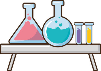 Tubes test laboratory Royalty Free Vector Image