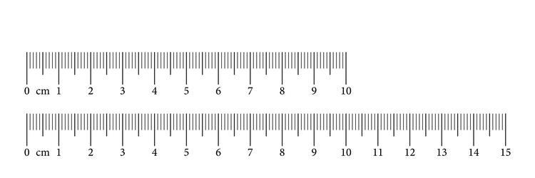 Measuring charts with 30 centimeters 12 inches Vector Image