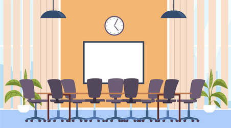 Cartoon conference hall room for meetings Vector Image