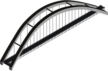 Isometric bridge Royalty Free Vector Image - VectorStock