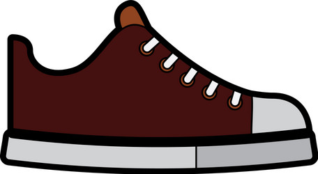Cute scribble shoe cartoon Royalty Free Vector Image