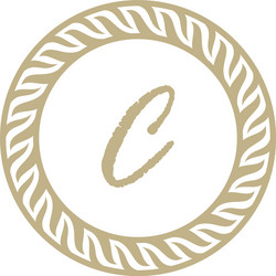 Initial c with circle logo template elegant Vector Image