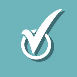 Rounded check mark icon Royalty Free Vector Image