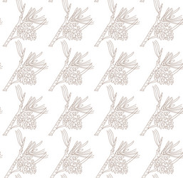 Seamless viking pattern with pine branches Vector Image