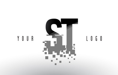 St s t letter logo design in black colors Vector Image